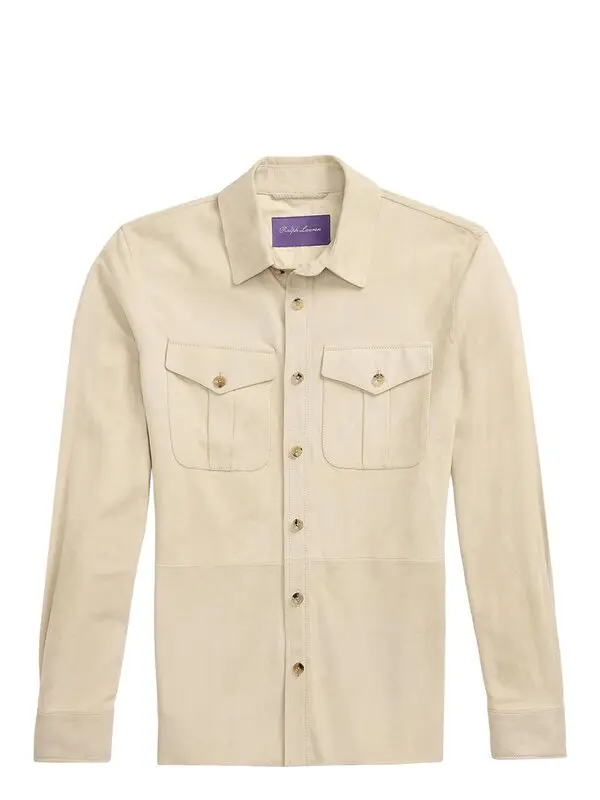 Ralph Lauren Suede Overshirt - Oyster