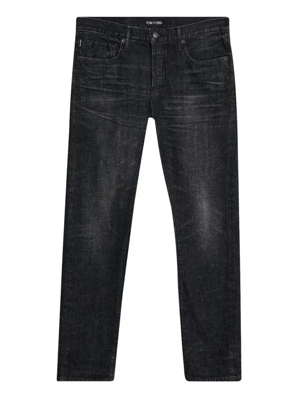 TOM FORD Dark Rinse Straight-fit Selvedge Denim Jeans - Black