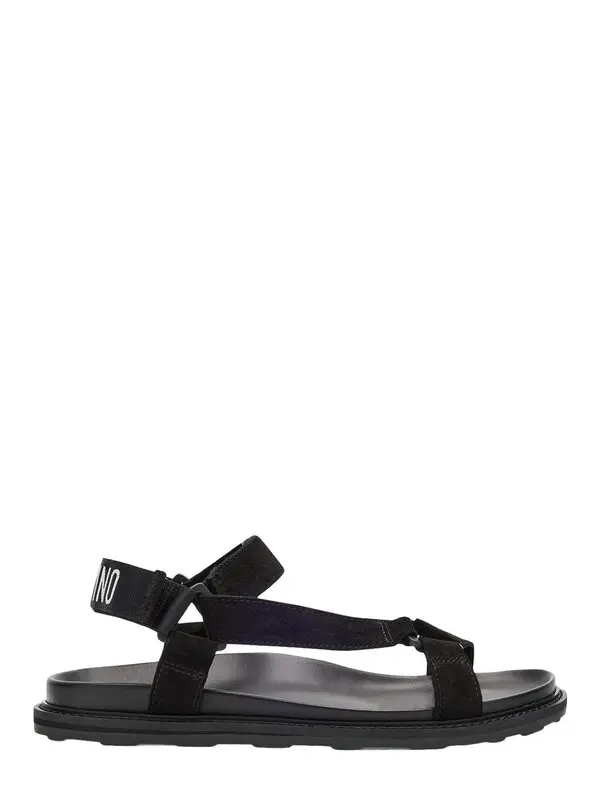 Moschino Strappy Leather Sandals - Black