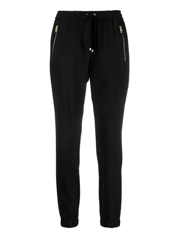 Lorena Antoniazzi Virgin Wool-blend Track Pants - Black