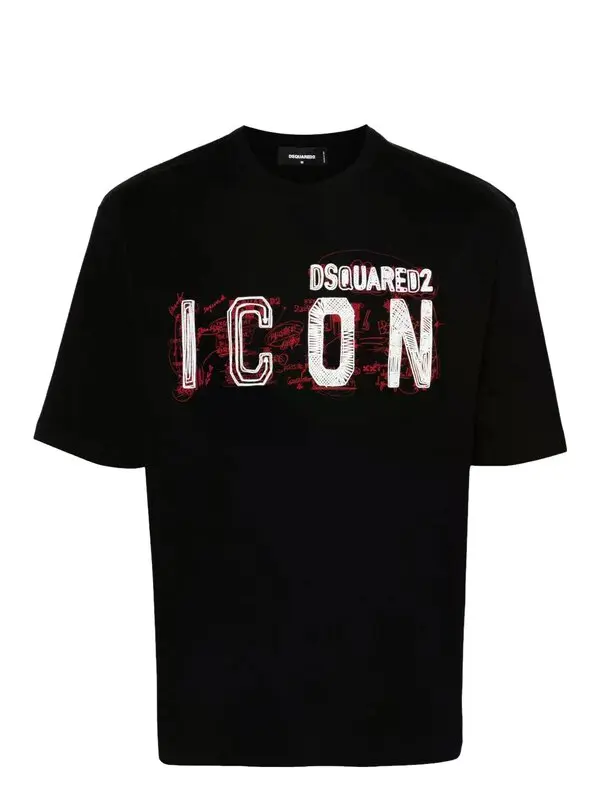 Dsquared2 Logo-print Cotton T-shirt - Black