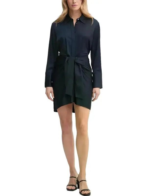 A.L.C. Belted Shirt Dress - Blue