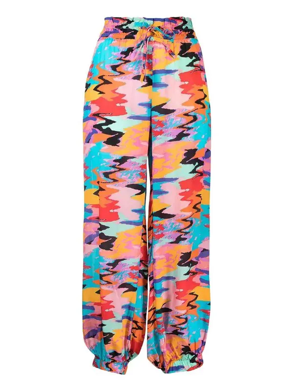 Solid & Striped Graphic-print Trousers - Multicolour