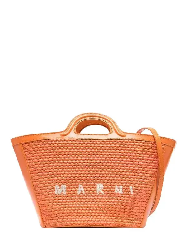 Marni Tropicalia Logo-embroidered Tote - Orange
