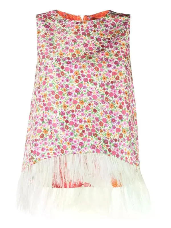 La DoubleJ Floral-print Sleeveless Blouse - Pink