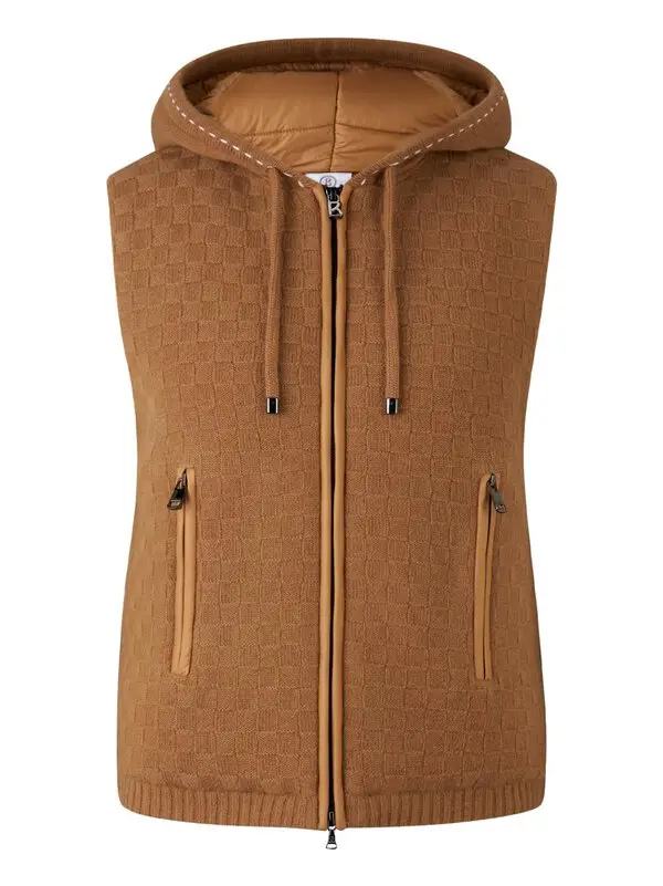 Bogner Lissity Knitted Quilted Vest - Camel