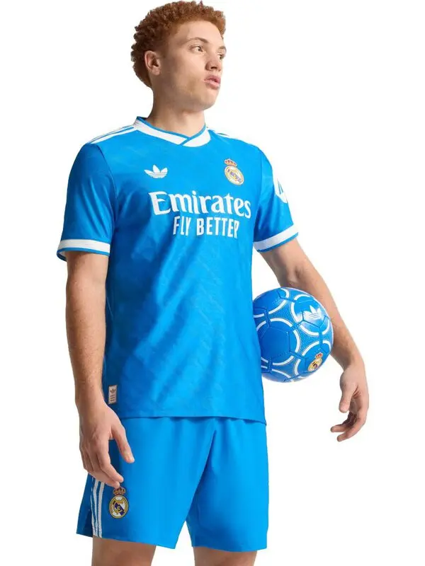 Adidas Real Madrid 25/26 Third Authentic Jersey - Blue Bird