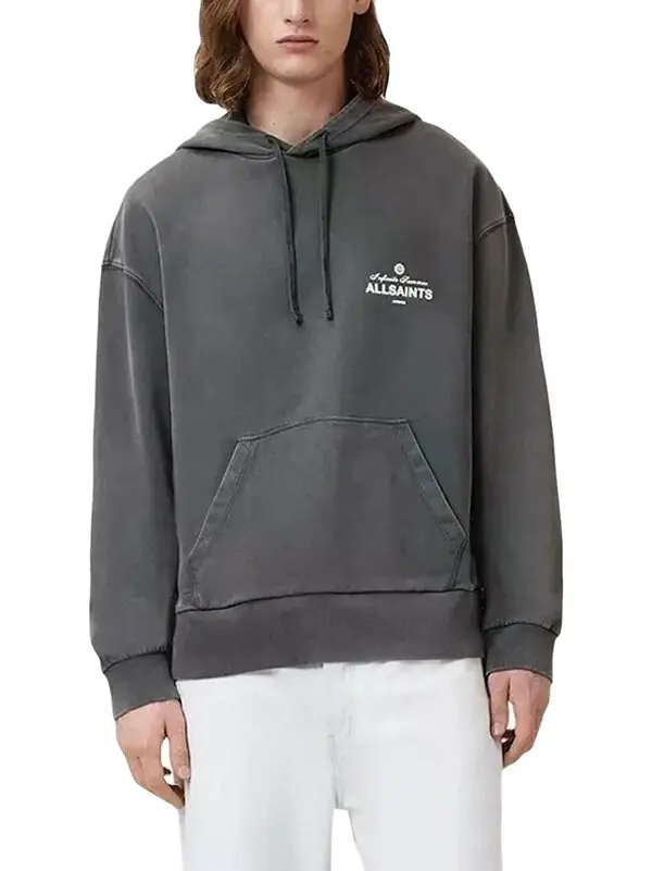 ALLSAINTS Logo-print Hoodie - Grey