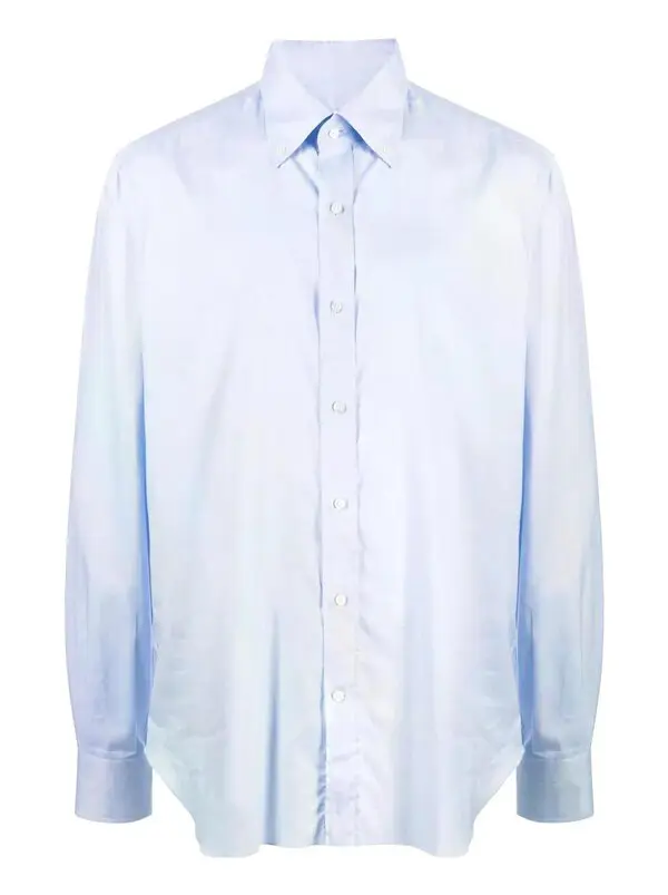 Luciano Barbera Button-down Cotton Shirt - Blue