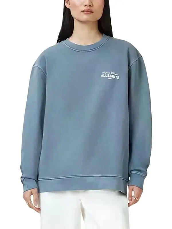 ALLSAINTS Etta Soleil Crew-neck Sweatshirt - Blue