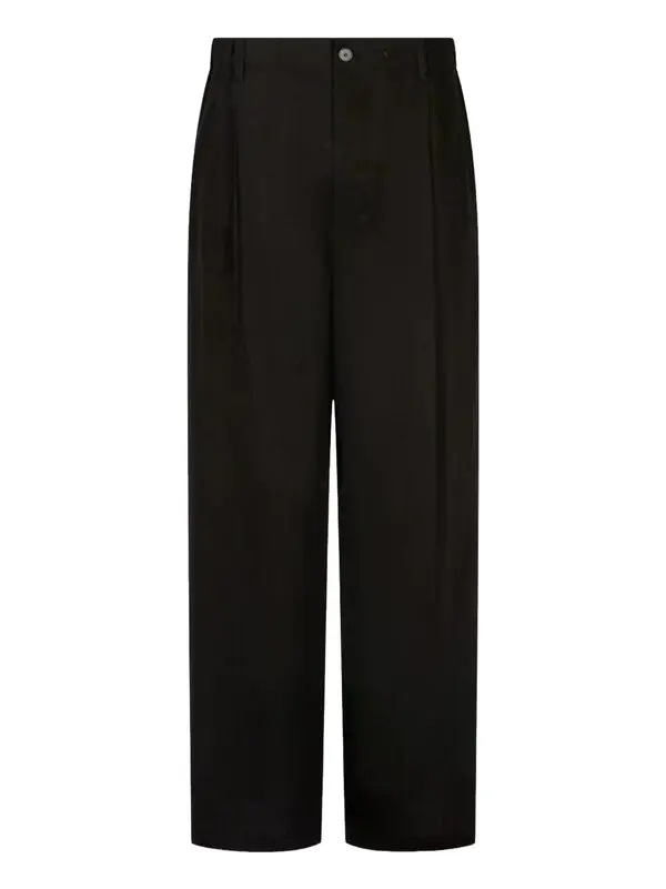 STUDIO TOMBOY Pleated Elasticated-waistband Trousers - Black