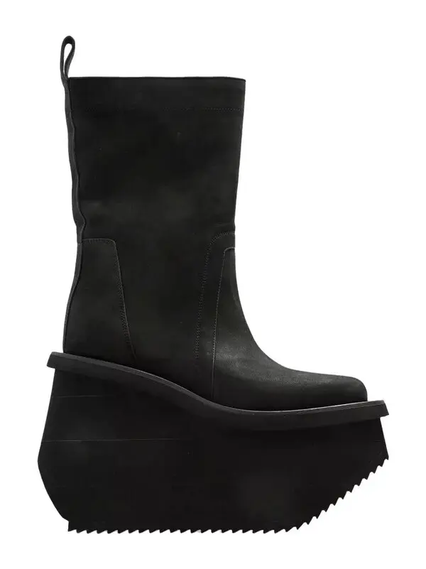 Rick Owens Platform Ankle Boots - Black