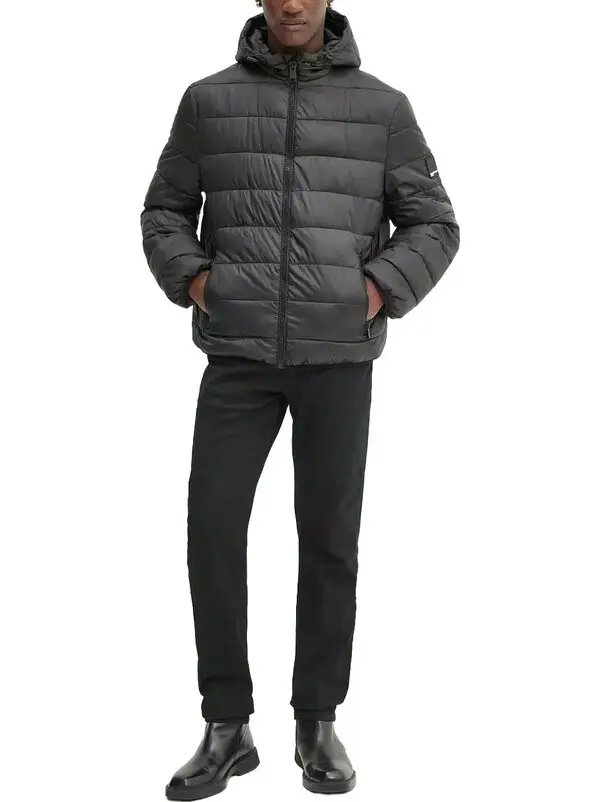 Karl Lagerfeld Quilted Hooded Jacket - Black