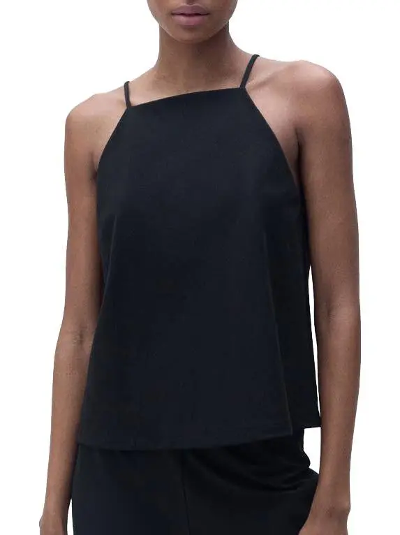 Mango Sleeveless Tank Top - Black