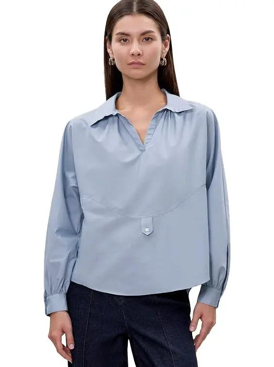 Rebecca Taylor Aisley Poplin Shirt - Chambray