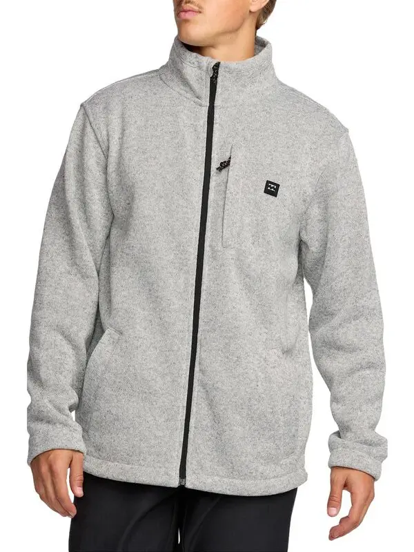 BILLABONG Boundary Fleece Zip Jacket - Grey Heather