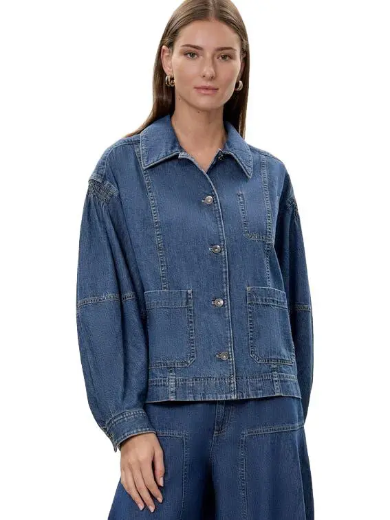 Rebecca Taylor Edith Denim Shirt Jacket - Edith Indigo