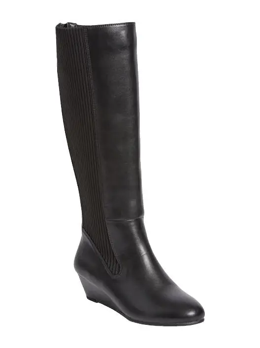 COMFORTVIEW The Briar Tall Wide Calf Boots - Black