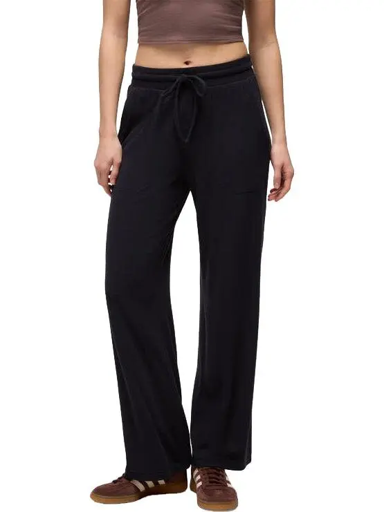 Prana Willow West Wide Leg Drawstring Pants - Black