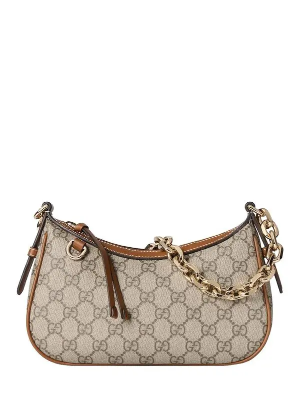 Gucci Gg Emblem Small Shoulder Bag - Beige