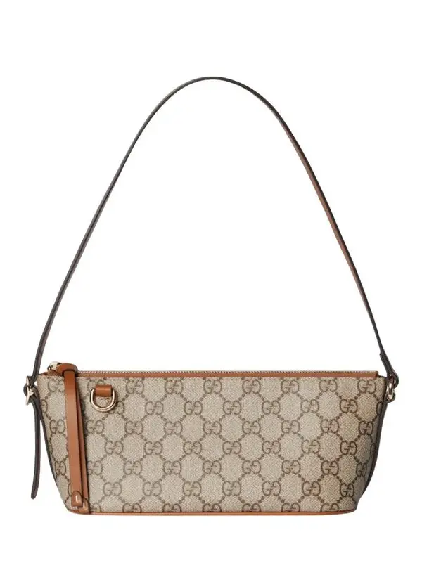 Gucci Gg Emblem Small Shoulder Bag - Beige