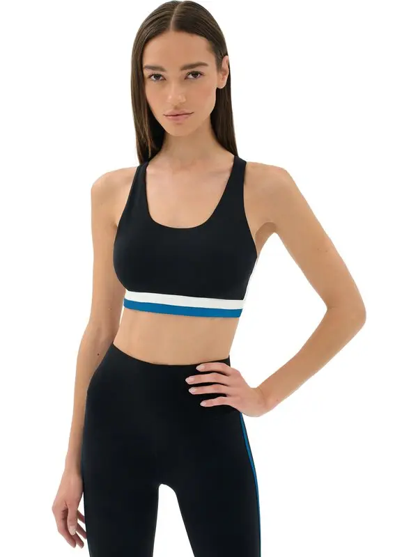 Splits59 Maci Airweight Bra - Black/stone Blue