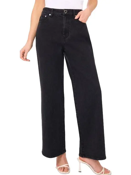 CECE DUPRAZ Classic High-waist Wide-leg Jeans - Rich Black