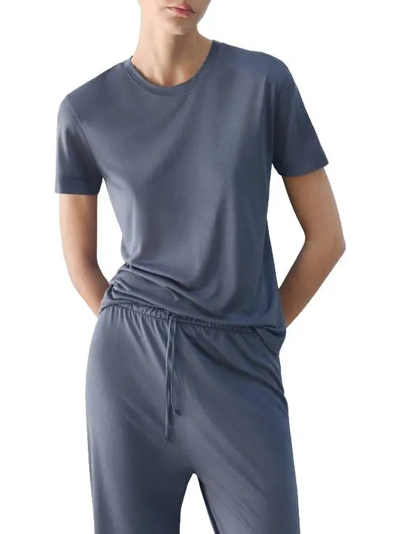 Mango Modal Pajama T-shirt - Blue