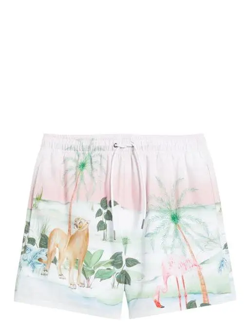MAVRANS Palm Beach Printed Swim Shorts - Pink