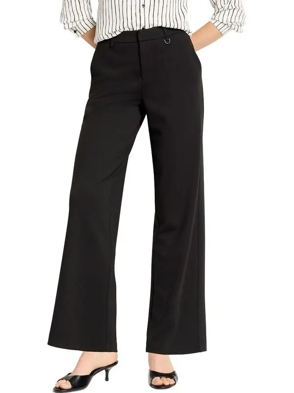 NIC+ZOE Wide Leg Ponte Pants - Black Onyx