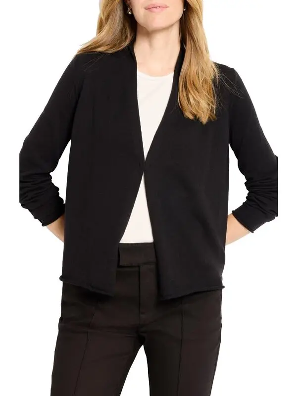 NIC+ZOE Midweight Cotton-blend Cardigan - Black Onyx