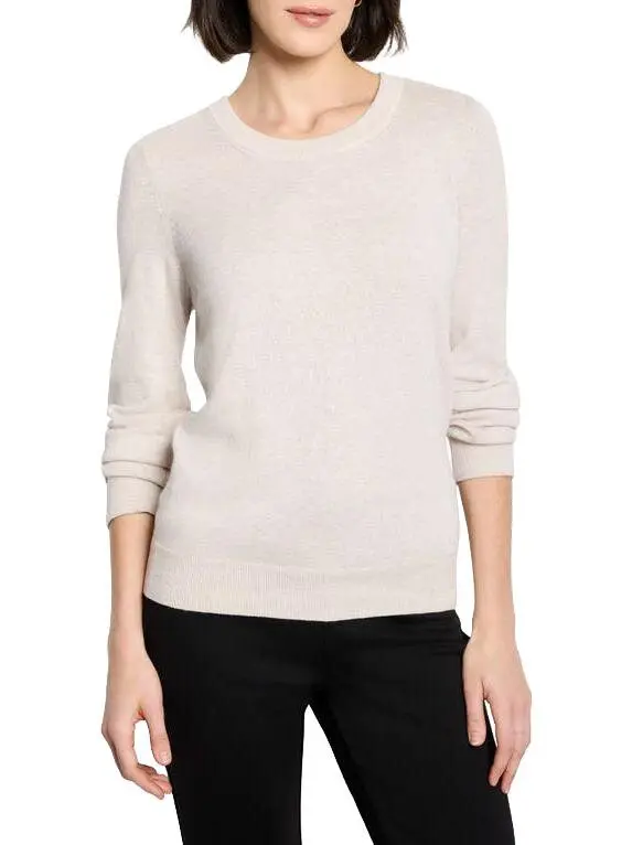 NIC+ZOE Crewneck Cotton Pullover Sweater - Sugar Cookie