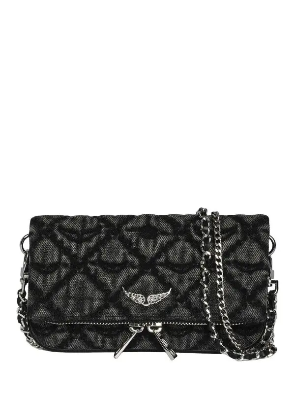 Zadig&Voltaire Rock Denim Monogram Crossbody Bag - Road
