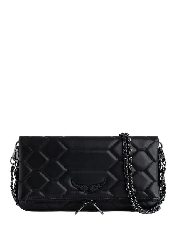 Zadig&Voltaire Rock X-large Scaled Crossbody Bag - Noir