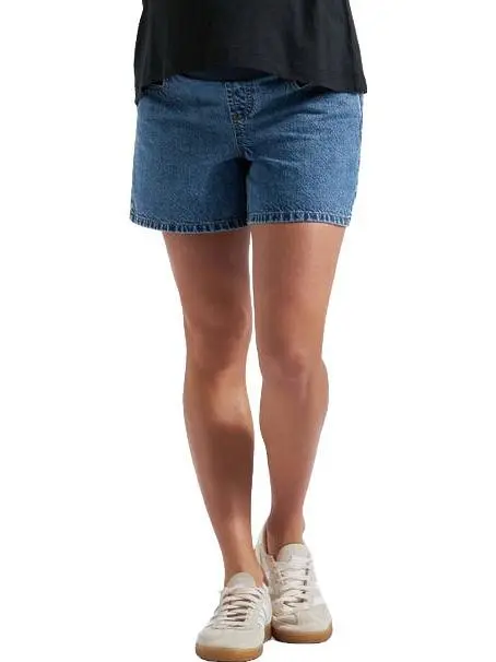 RIPE MATERNITY Relaxed Fit Denim Short - Light Wash