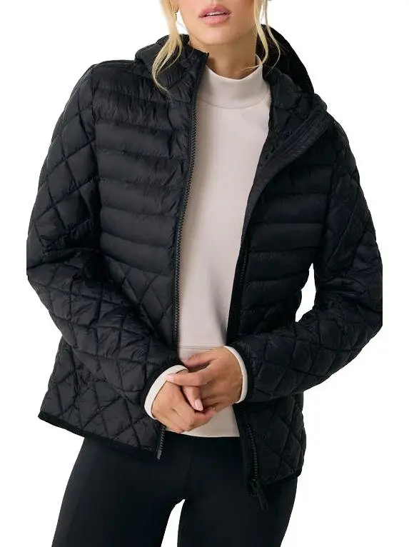 LOLE Packable Insulated Hooded Jacket - Black Beauty