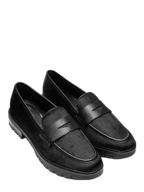 ARA Crescent Lug Penny Loafer - Black 2