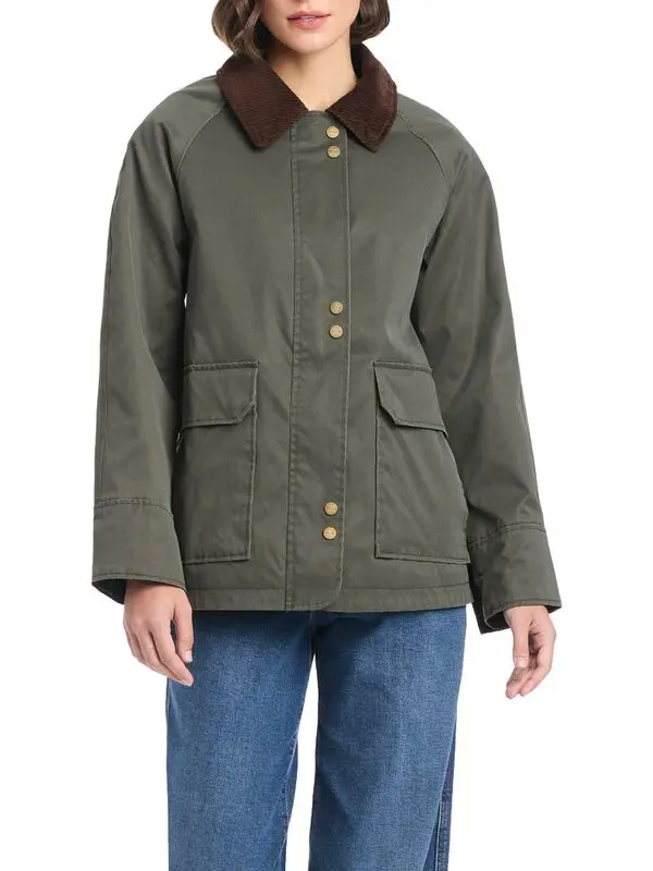 Sanctuary Waxed Barn Jacket - Olive