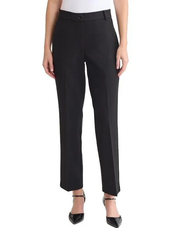 KASPER Pull-on Flare Pants - Black