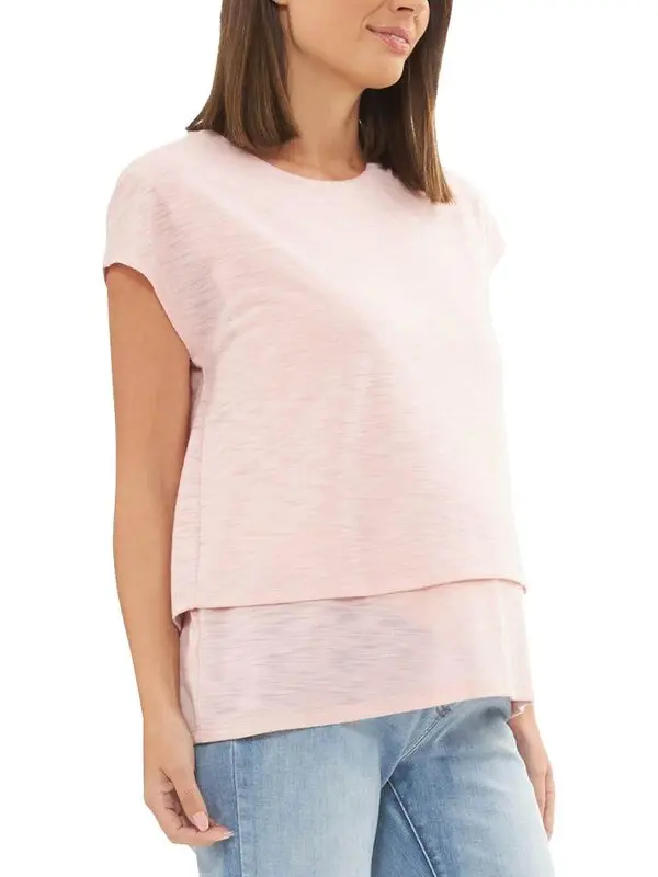 RIPE MATERNITY Jazmin Nursing Tee - Soft Pink