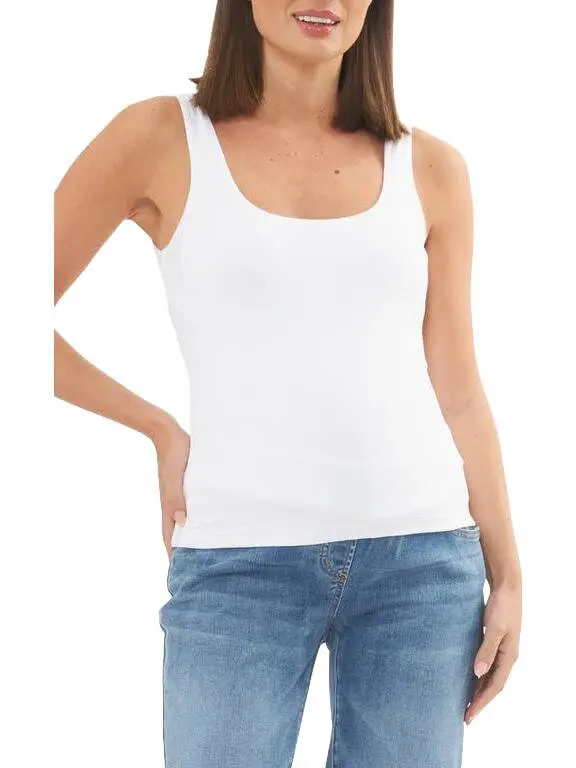 RIPE MATERNITY Luxe Knit Tank Top - White