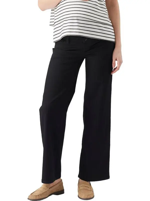 RIPE MATERNITY Miller Over Bump Wide Leg Jean - Black