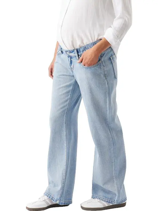 RIPE MATERNITY Billie Elastic Waist Jean - Light Wash