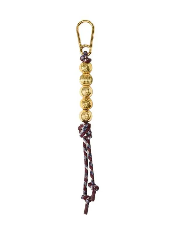 Veronica Beard Paracord Bead Bag Charm - Raisin Multi