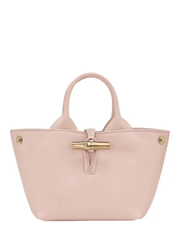 Longchamp Le Roseau Extra Small Leather Bucket Bag - Petal Pink