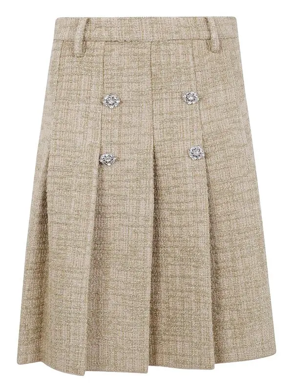 N°21 Pleated Skirt - Beige