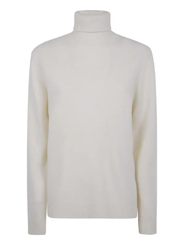 ROBERTO COLLINA Long Sleeve Turtleneck Sweater - White