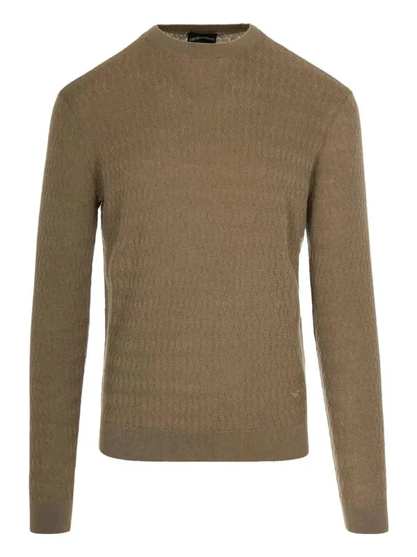Emporio Armani Round Neck Sweater - Brown
