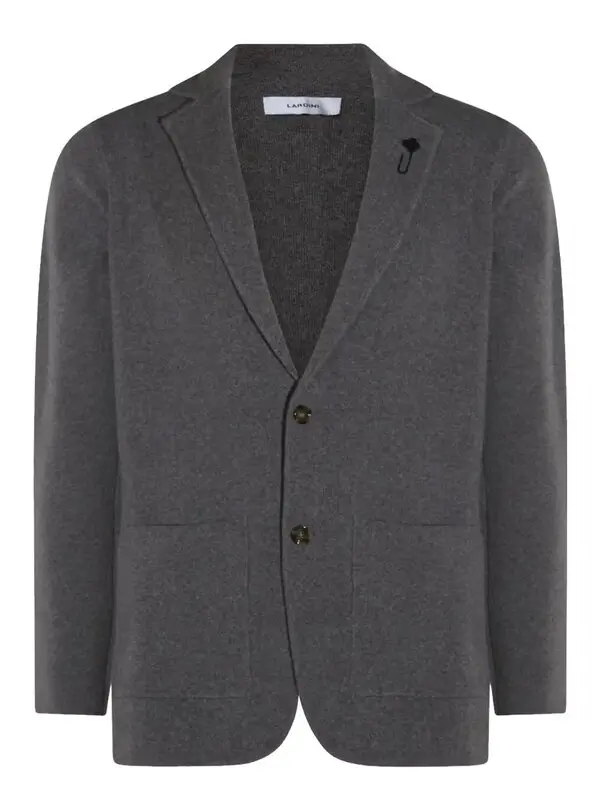 LARDINI Knit Jacket - Grey