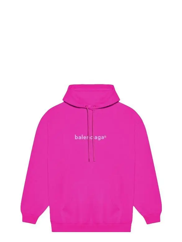 Balenciaga Logo Hoodie - Fuchsia Pink